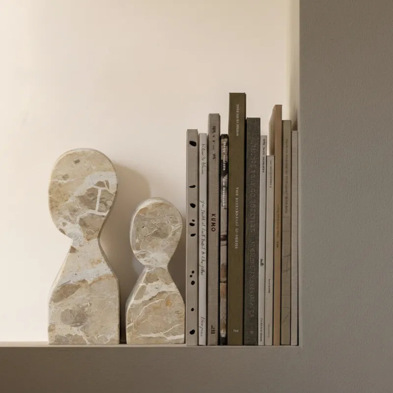 Mahlia Interiors Decorator Items | Marble Bookends : Capri : Beige