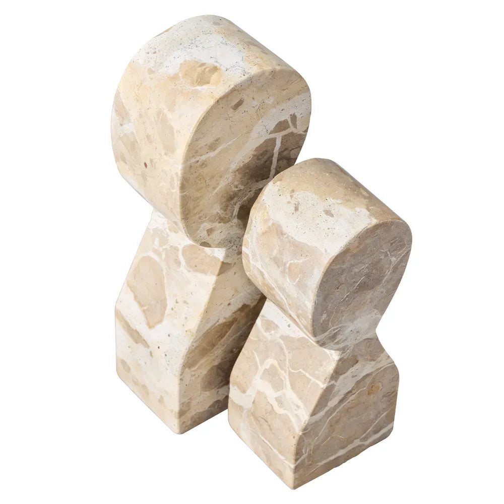 Mahlia Interiors Decorator Items | Marble Bookends : Capri : Beige